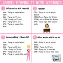 Sample Pumping at Work Schedules