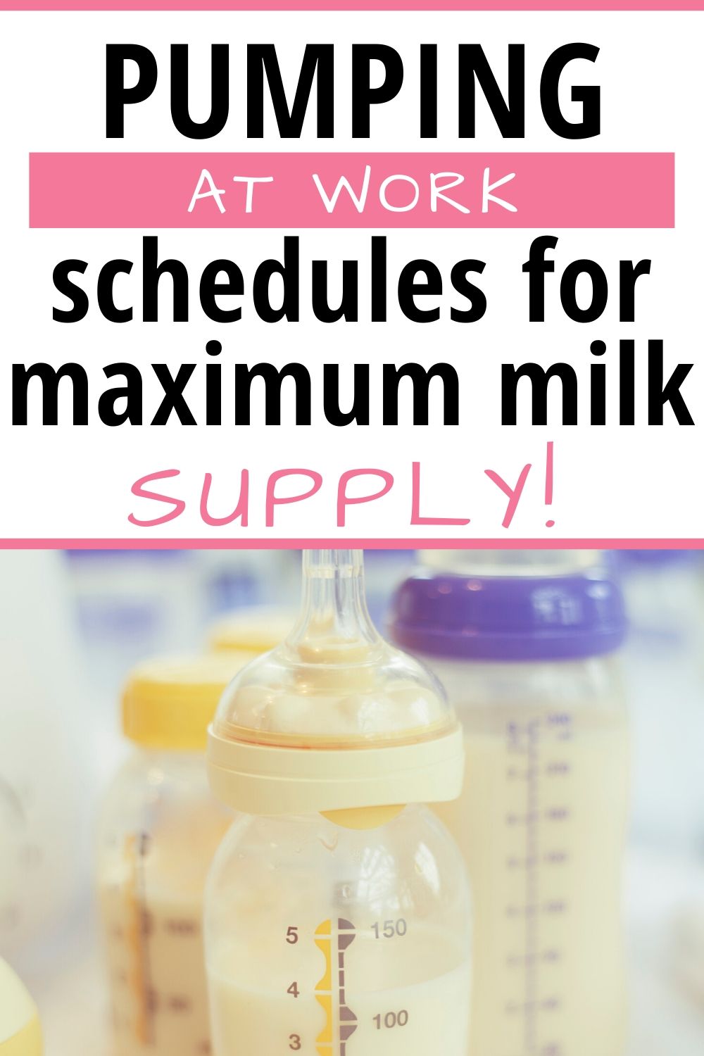 Sample Pumping at Work Schedules